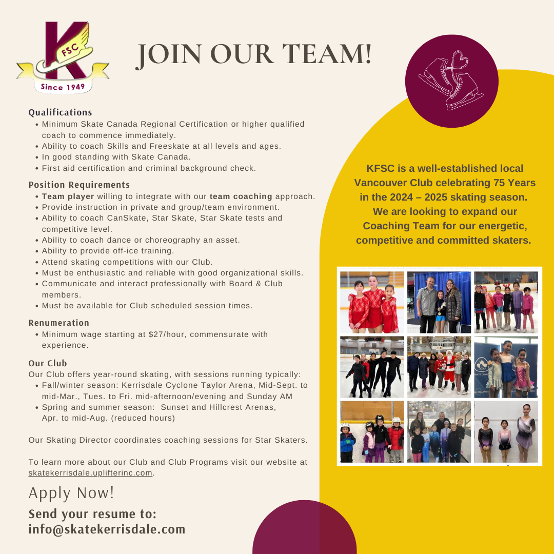Join our Team :: Kerrisdale Figure Skating Club powered by Uplifter